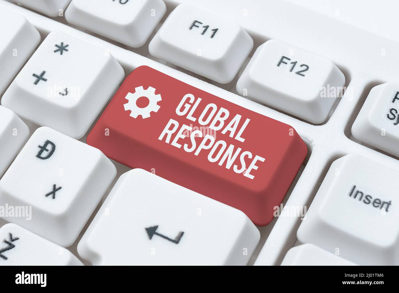 Inspiration showing sign Global Response. Business overview indicates ...