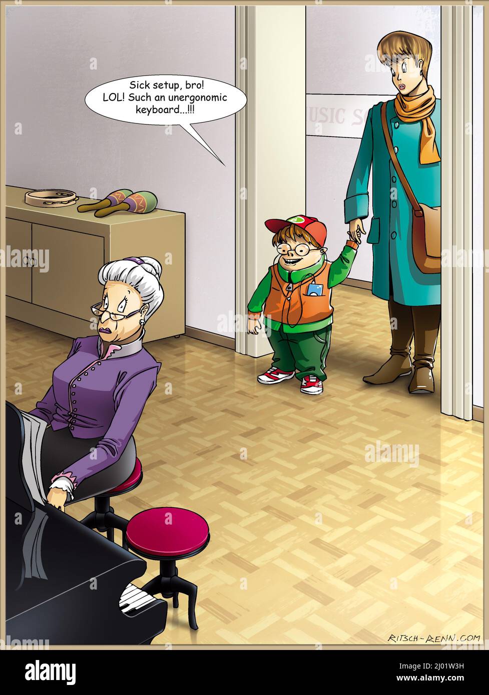 Retro technology, satirical illustration Stock Photo - Alamy