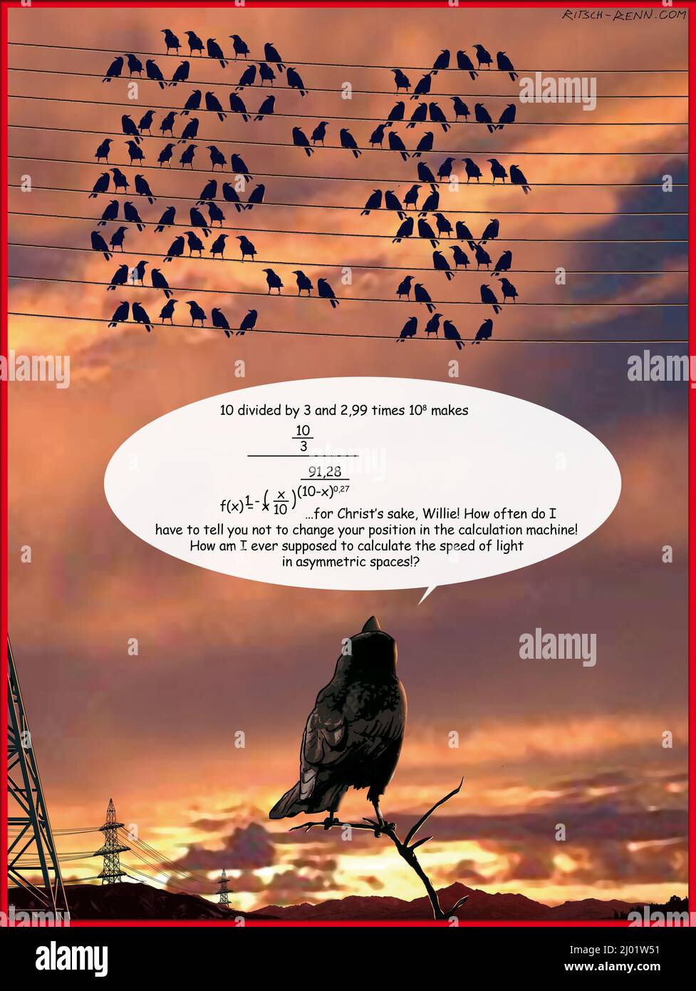 Bird abacus, satirical illustration Stock Photo - Alamy