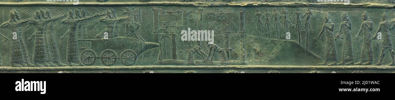 Assyrian Balawat Gates, embossed bronzes Stock Photo - Alamy