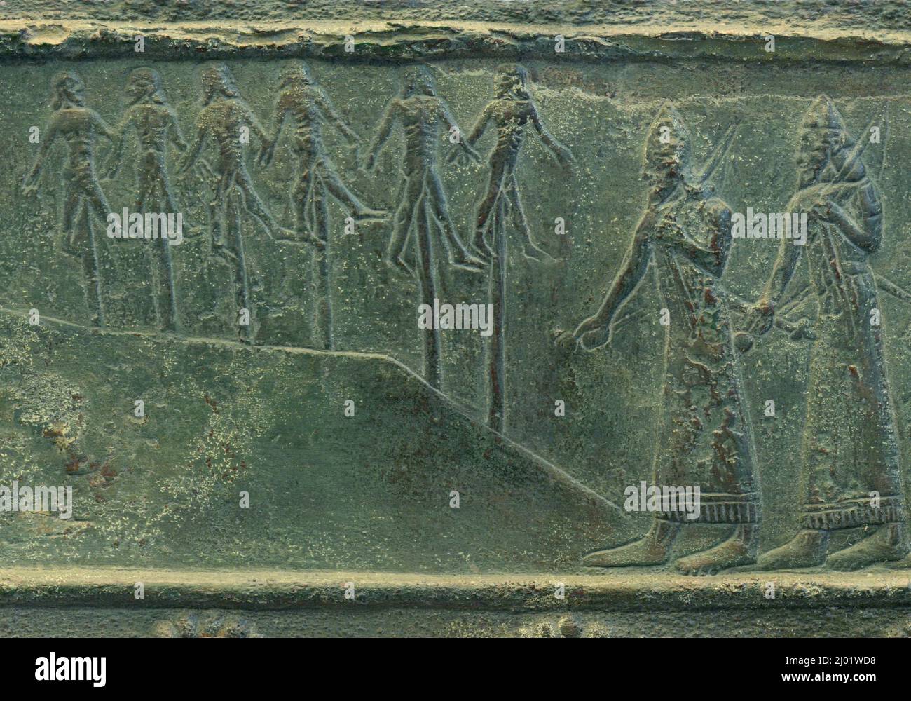 Assyrian Balawat Gates, embossed bronzes Stock Photo - Alamy