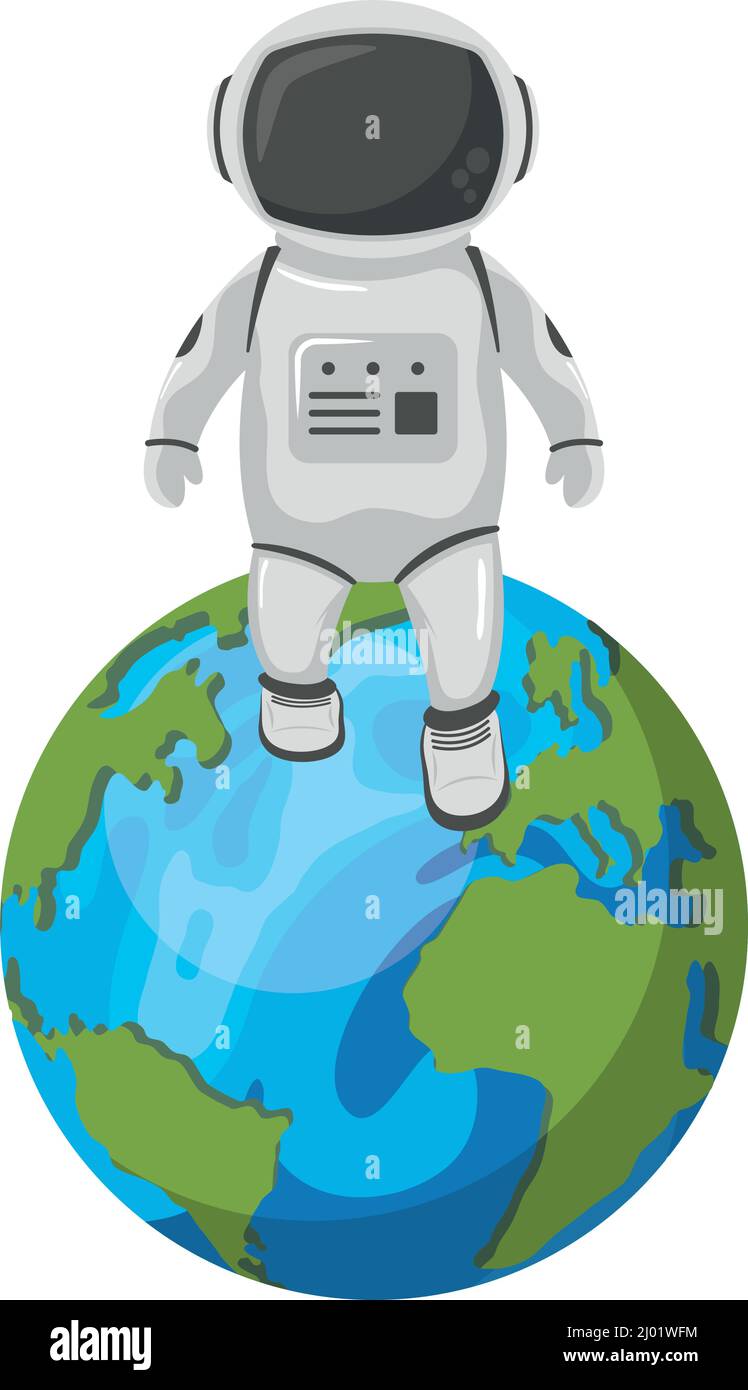astronaut walking in earth character Stock Vector Image & Art - Alamy
