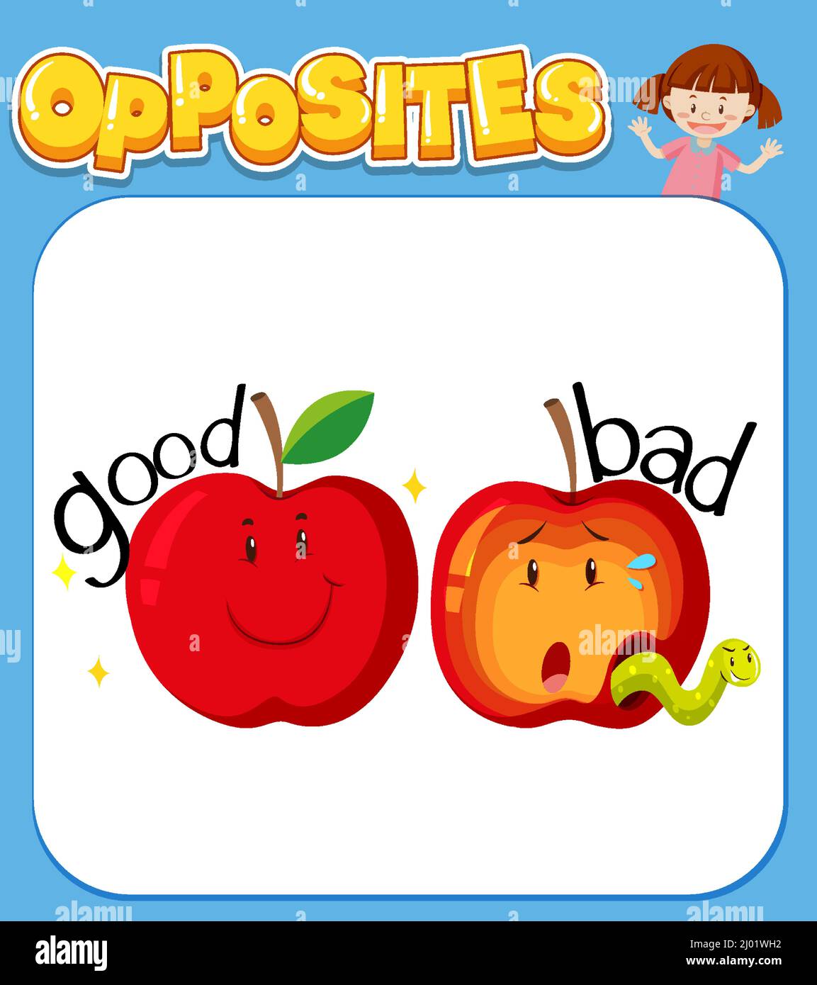 Opposite words for good and bad illustration Stock Vector Image & Art ...