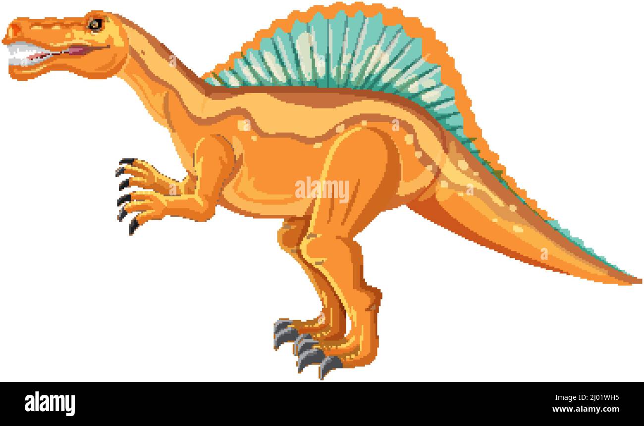 Spinosaurus dinosaur on white background illustration Stock Vector ...