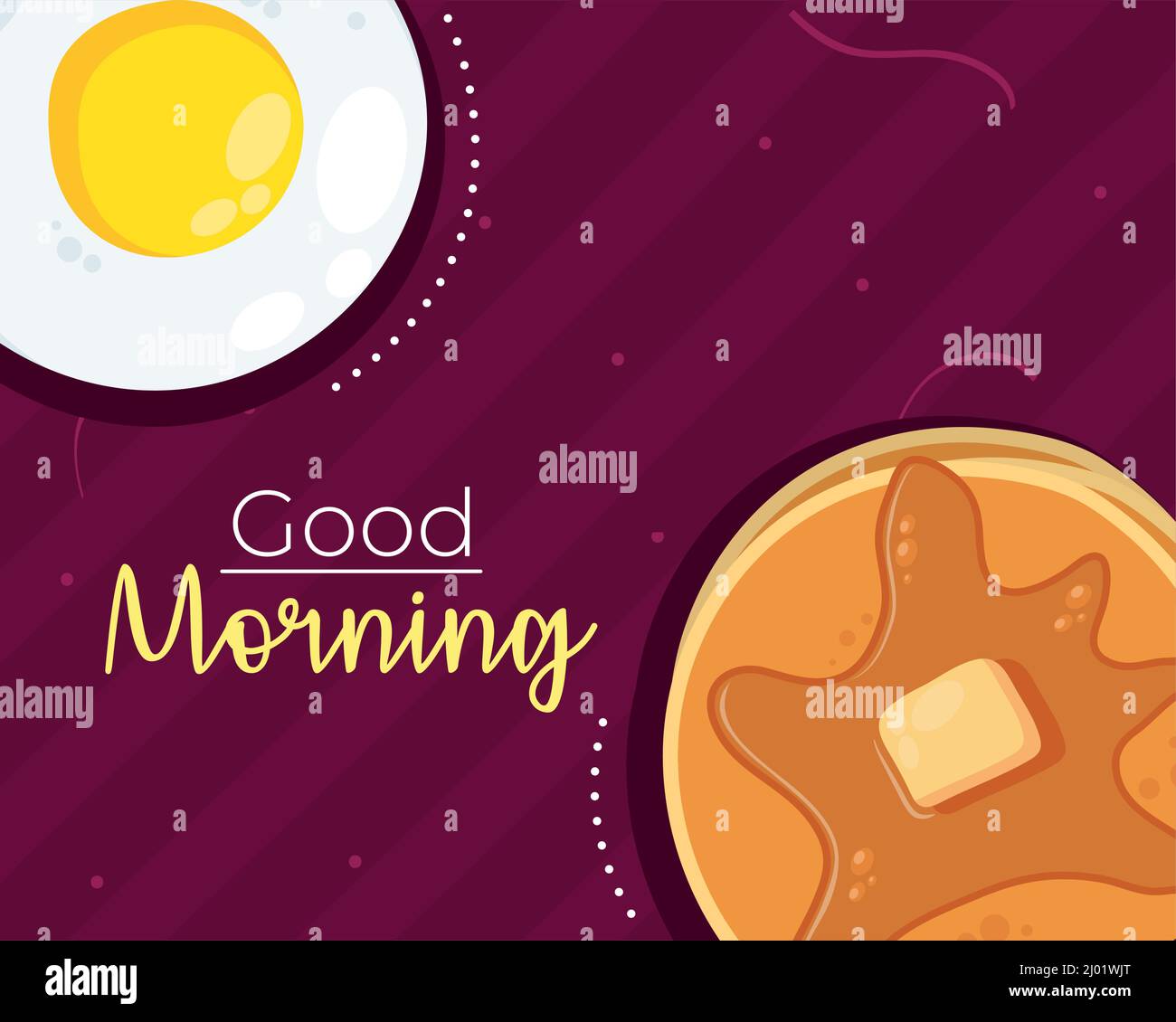 good morning poster with breakfast food Stock Vector Image & Art - Alamy