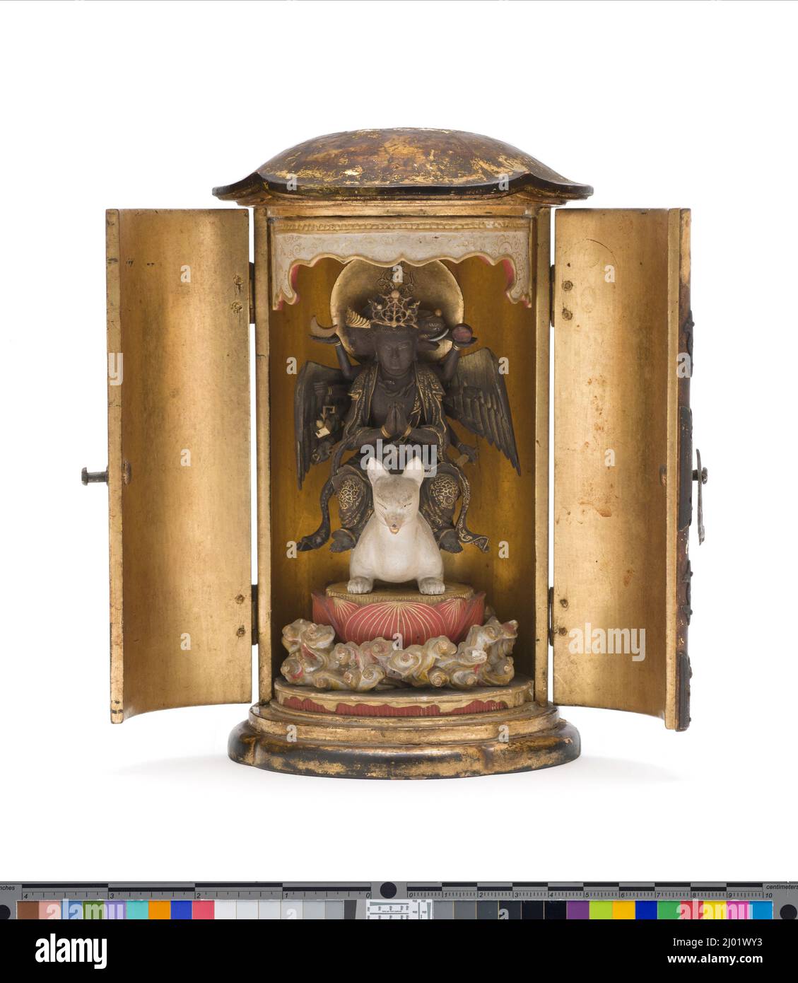 Dakiniten. Japan, circa 1300. Sculpture. Wood, pigments, gold, metal ...