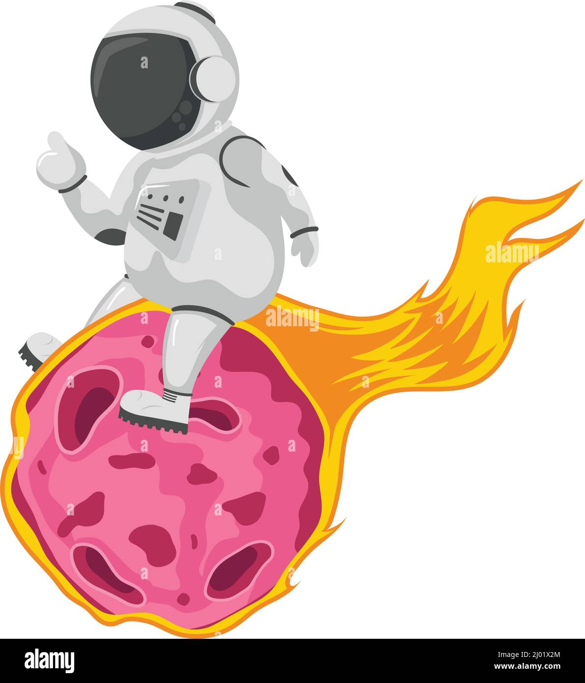 astronaut in meteorite space character Stock Vector Image & Art - Alamy