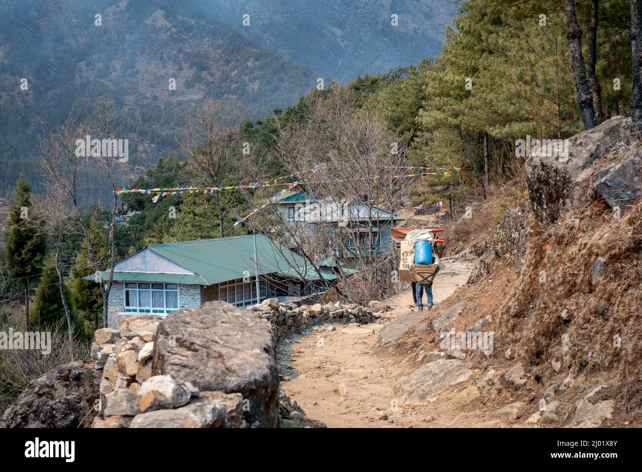 Porter on mountain path hi-res stock photography and images - Alamy