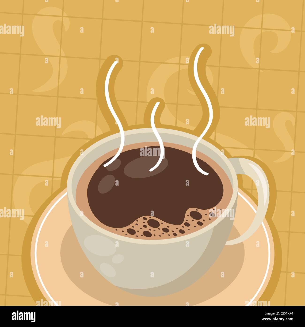 coffee morning hot cup poster Stock Vector Image & Art - Alamy
