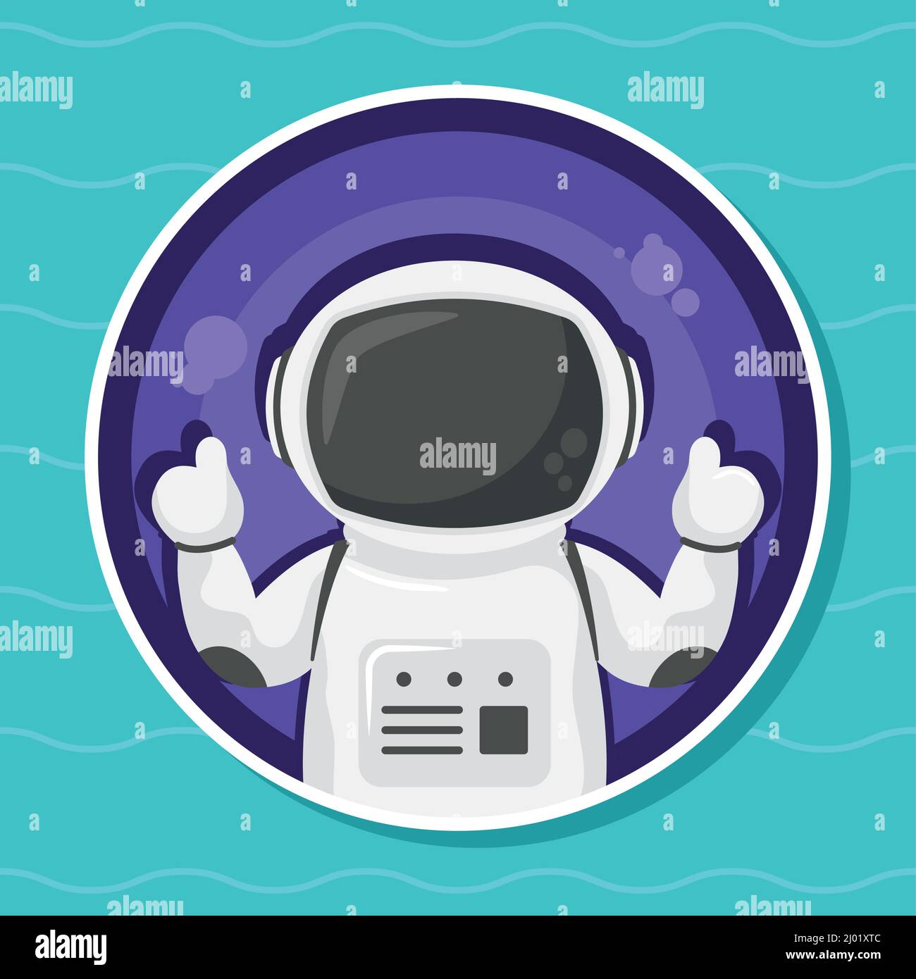 comic spaceman character in circular frame Stock Vector Image & Art - Alamy