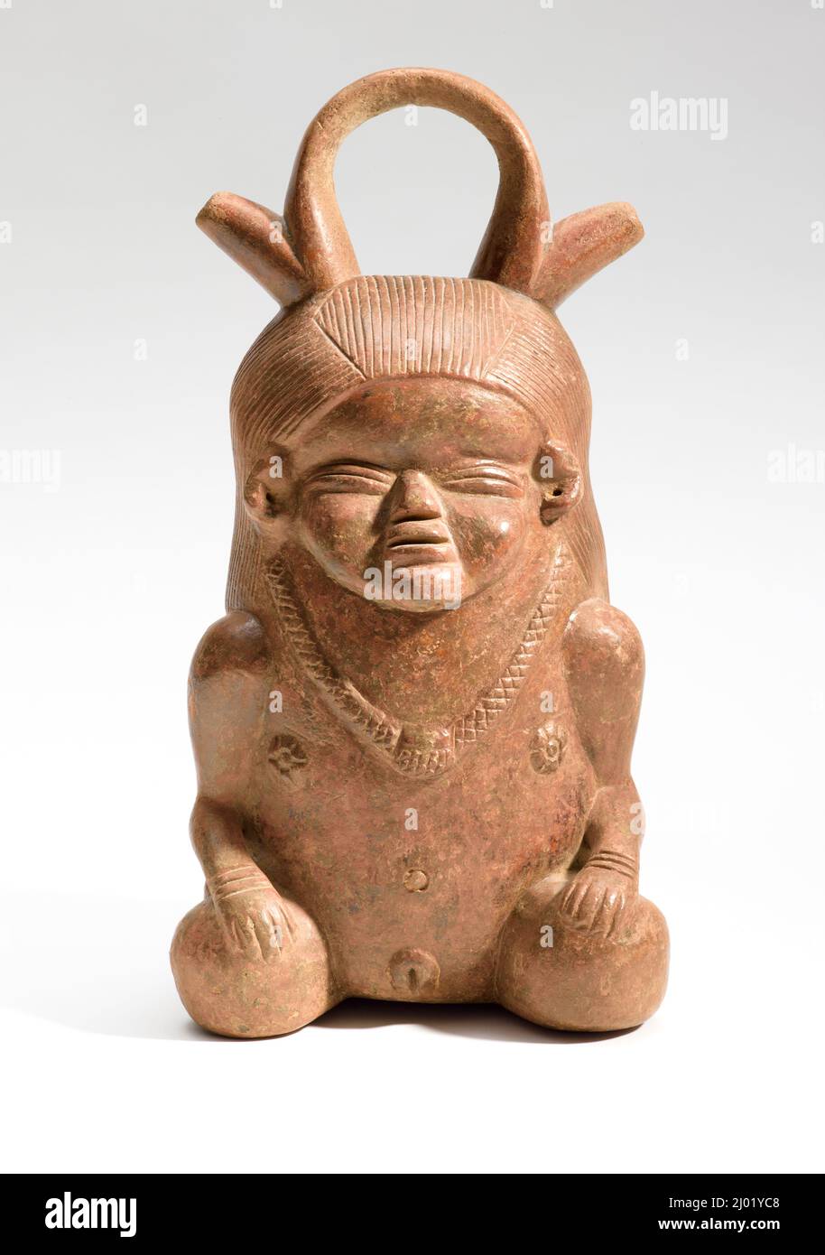 Kneeling Female Figure Jar with Double Spout. Colombia, Valle del Cauca ...