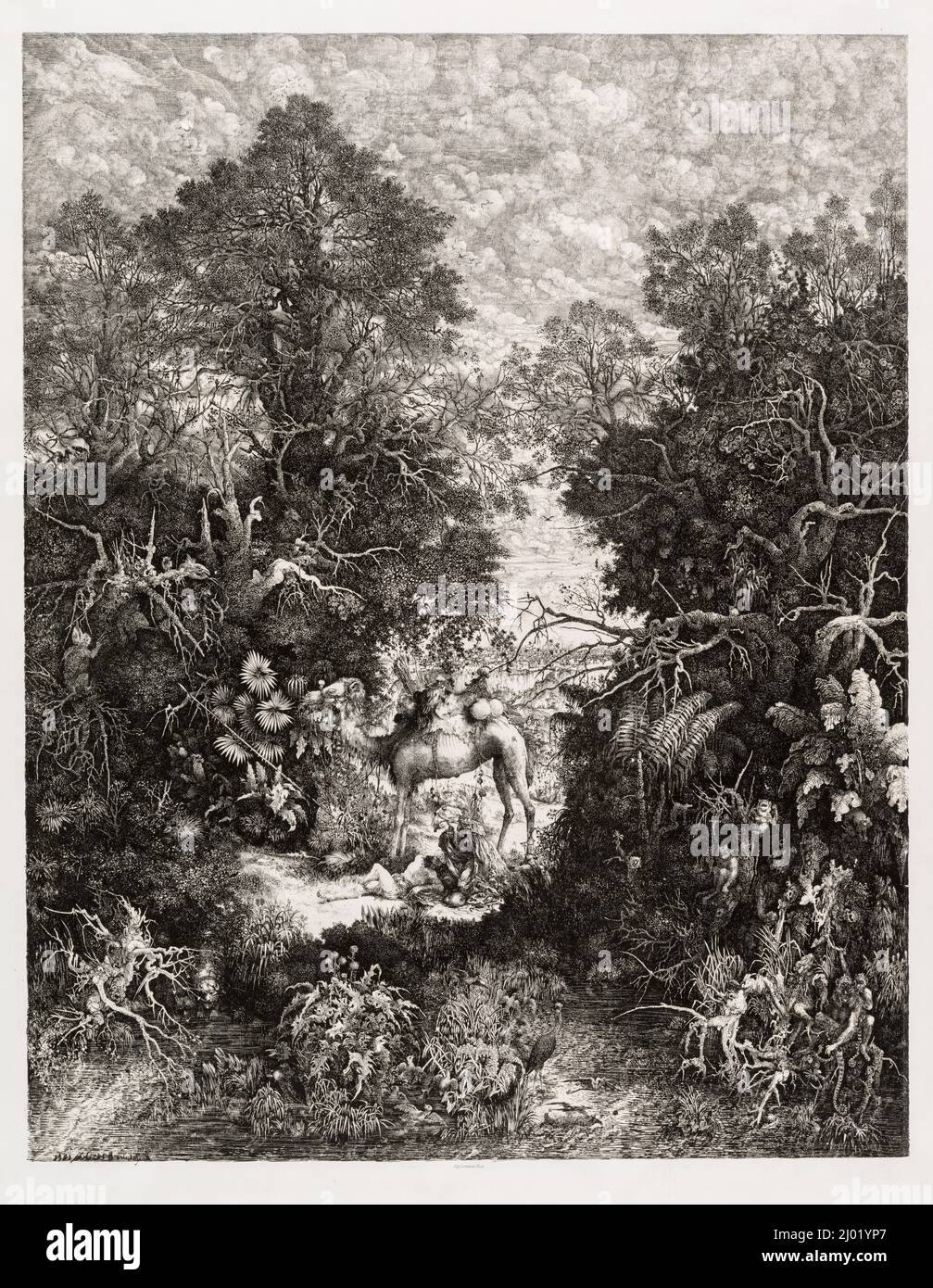 Le Bon Samaritain. Rodolphe Bresdin (France, Le Fresne, 1822-1885 ...