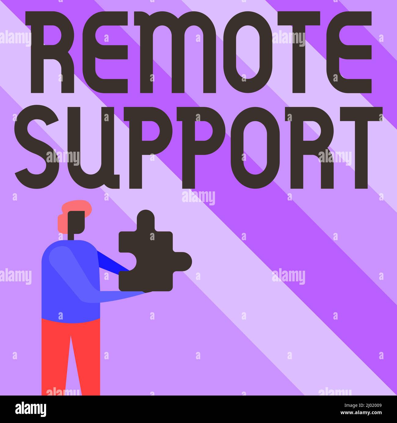 Conceptual display Remote Support. Concept meaning help endusers to ...