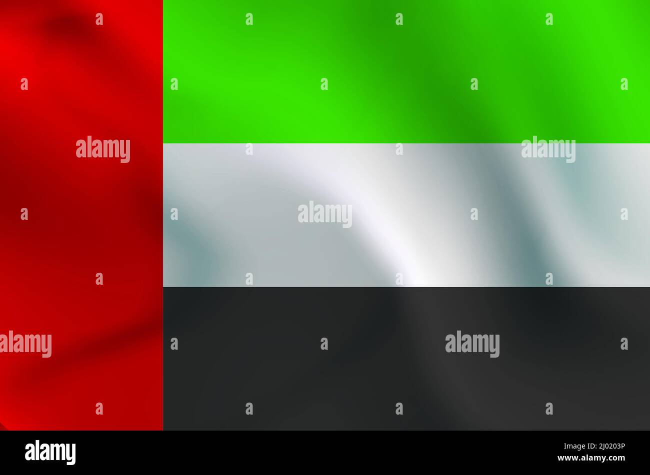 UAE, Dubai national flag illustration background image Stock Photo - Alamy