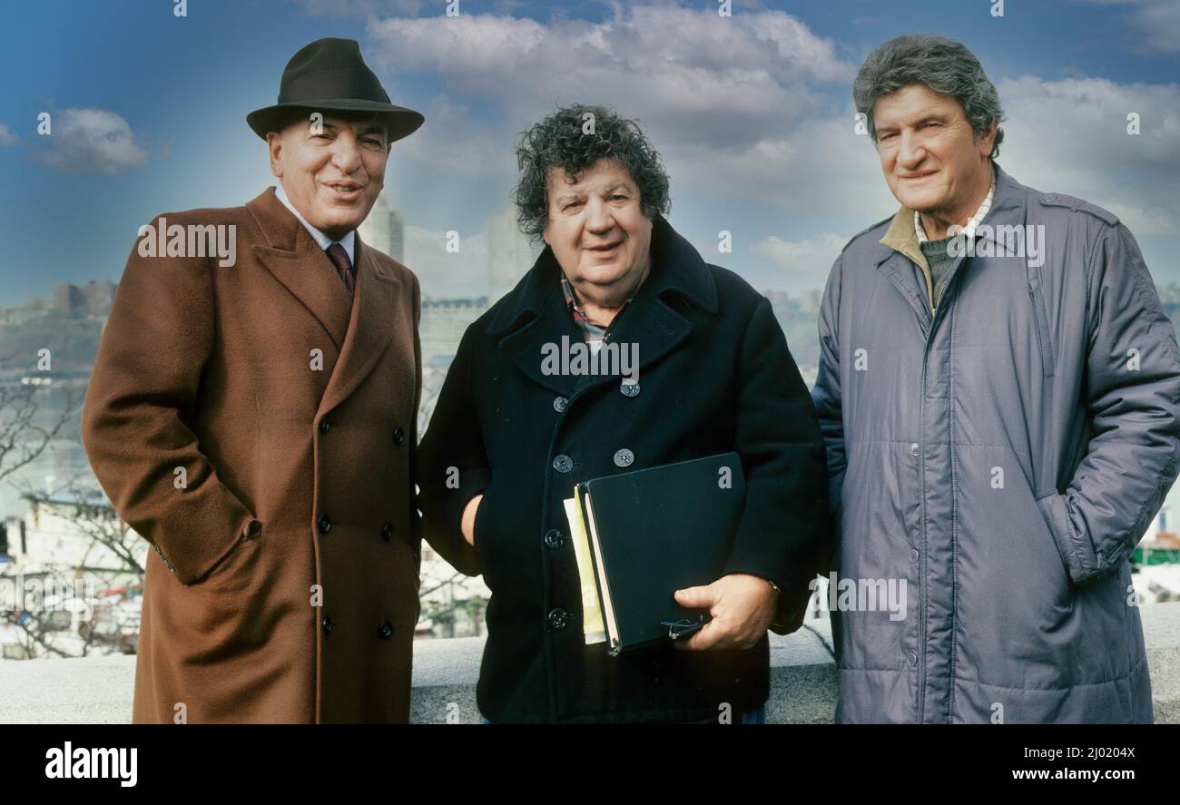 Telly Savalas with George Savalas and Gus Savalas 1984Photo by Adam ...