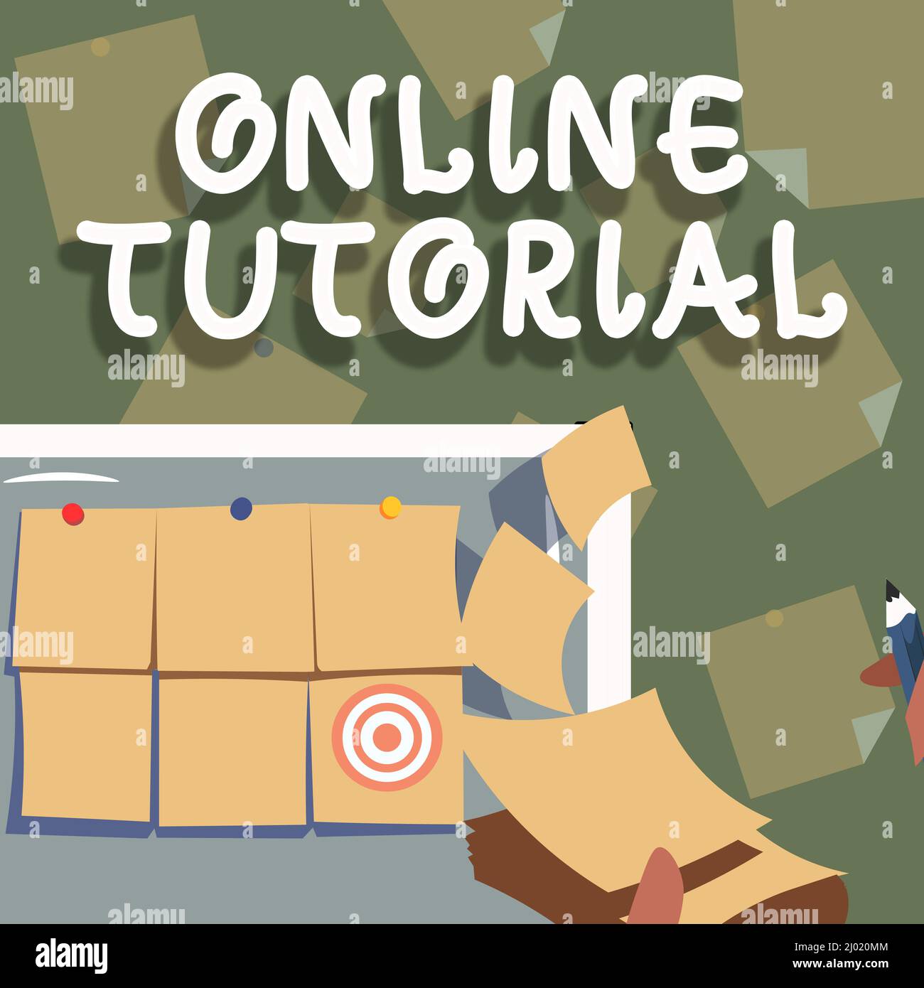 Text showing inspiration Online Tutorial. Concept meaning process of ...