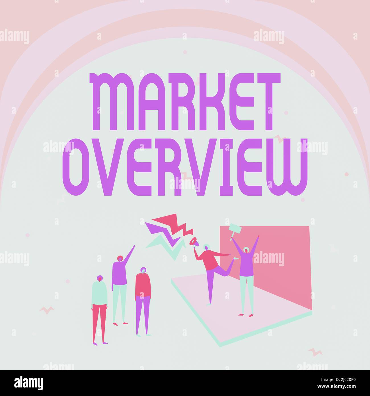 Sign displaying Market Overview. Concept meaning brief synopsis of a ...