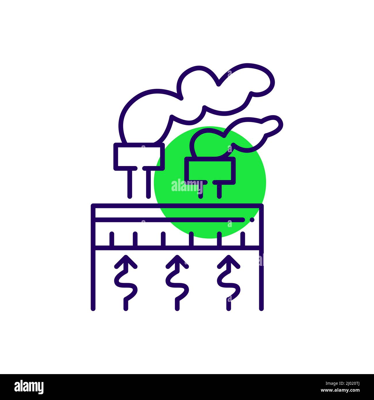 Geothermal power plant. Sustainable alternative energy generation ...