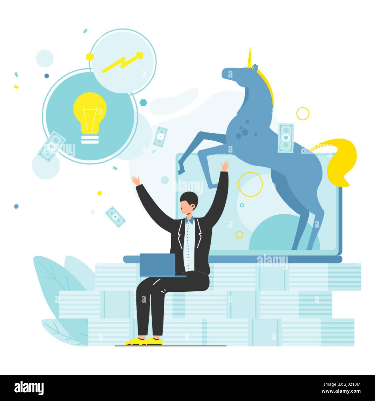 Unicorn valuation Stock Vector Images - Alamy