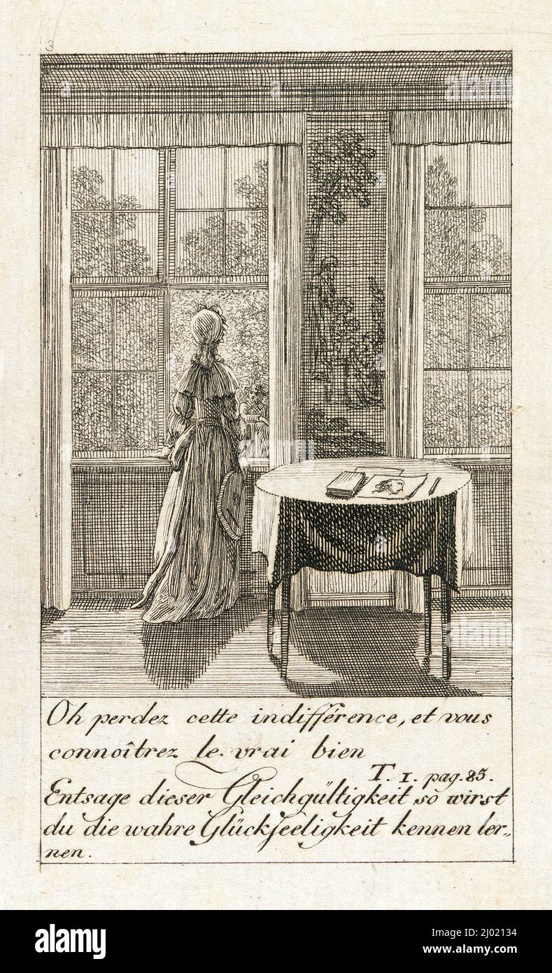 Illustration for 'Caroline of Lichtfield'. Daniel Nikolaus Chodowiecki ...