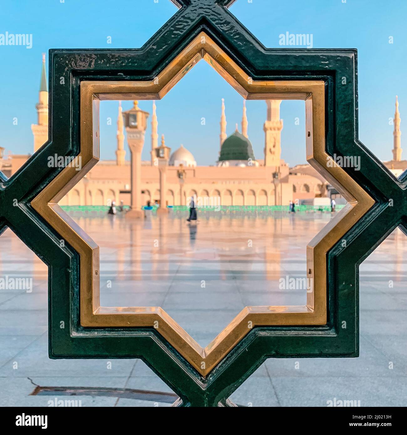 Scenic view of architectural buildings in Medina city in western Saudi ...