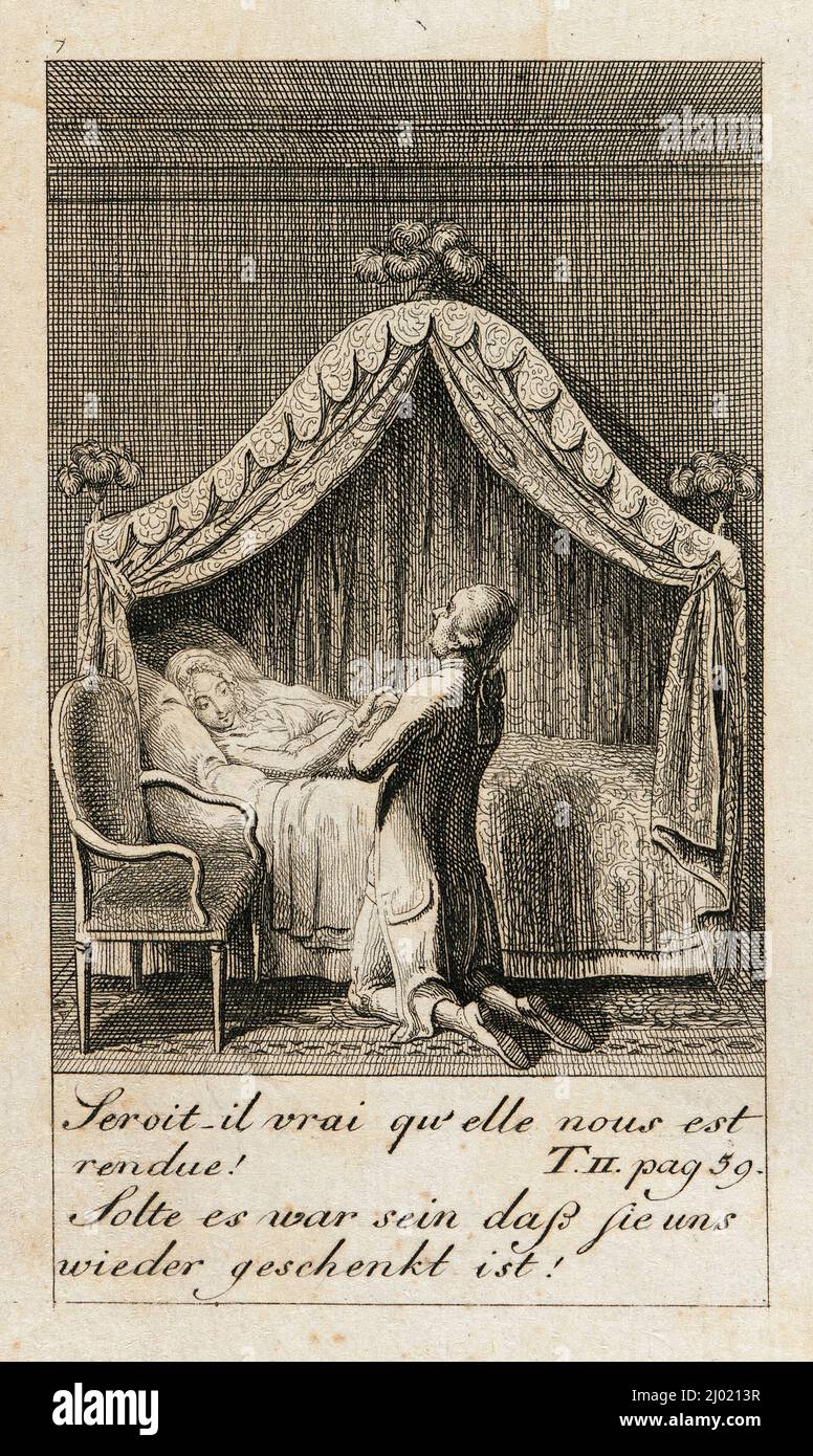 Illustration for 'Caroline of Lichtfield'. Daniel Nikolaus Chodowiecki ...