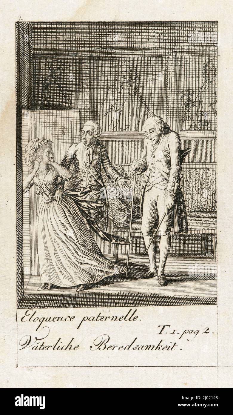 Illustration for 'Caroline of Lichtfield'. Daniel Nikolaus Chodowiecki ...