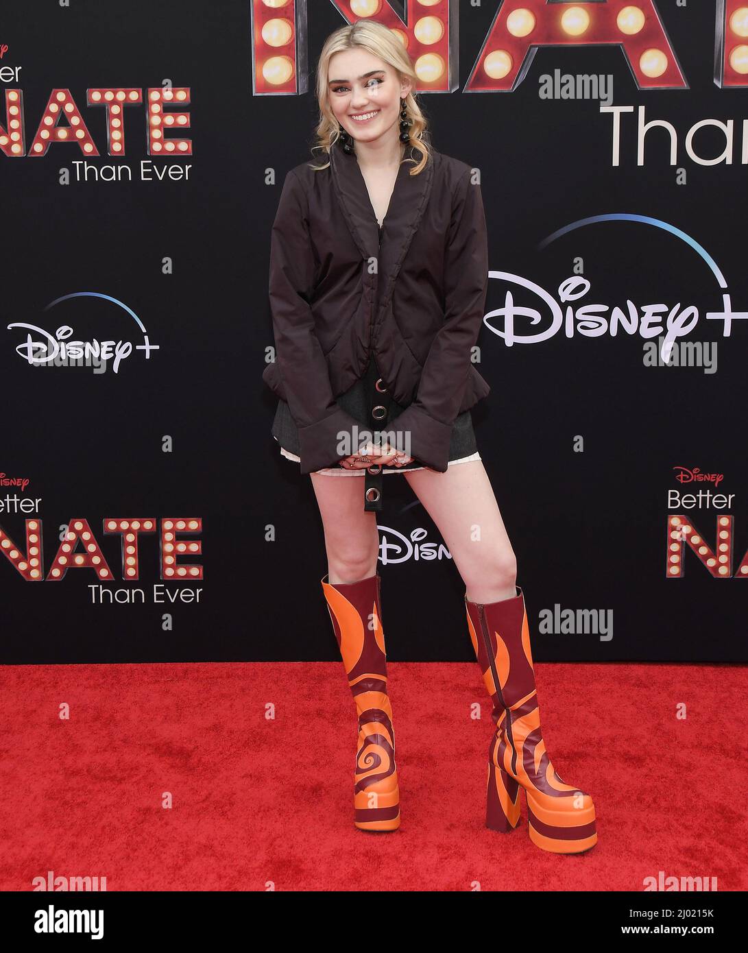Los Angeles, USA. 15th Mar, 2022. Meg Donnelly arrives at Disney's BETTER NATE THAN EVER Los ...