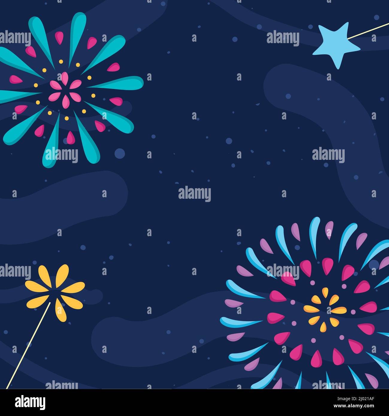 celebration fireworks poster background card Stock Vector Image & Art ...