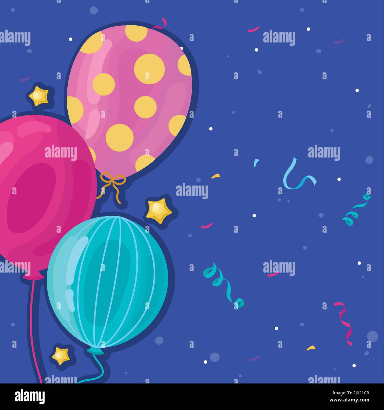 confetti and balloons helium poster Stock Vector Image & Art - Alamy