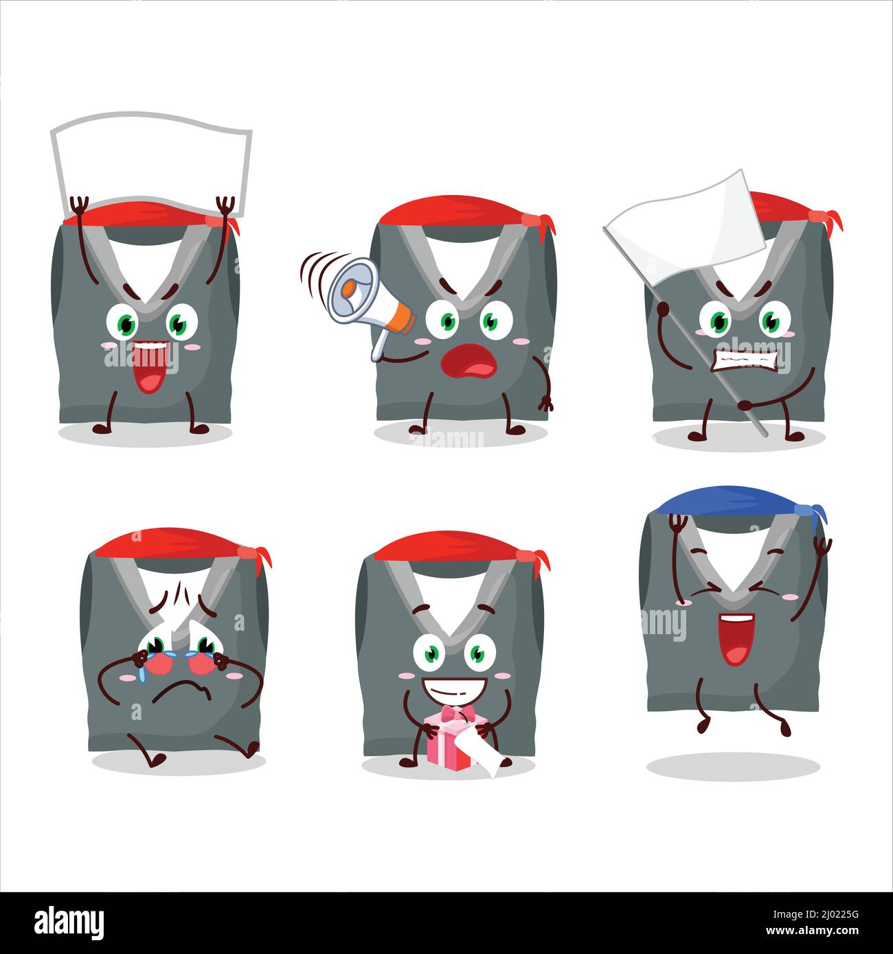 Mascot design style of gray school vest character as an attractive ...