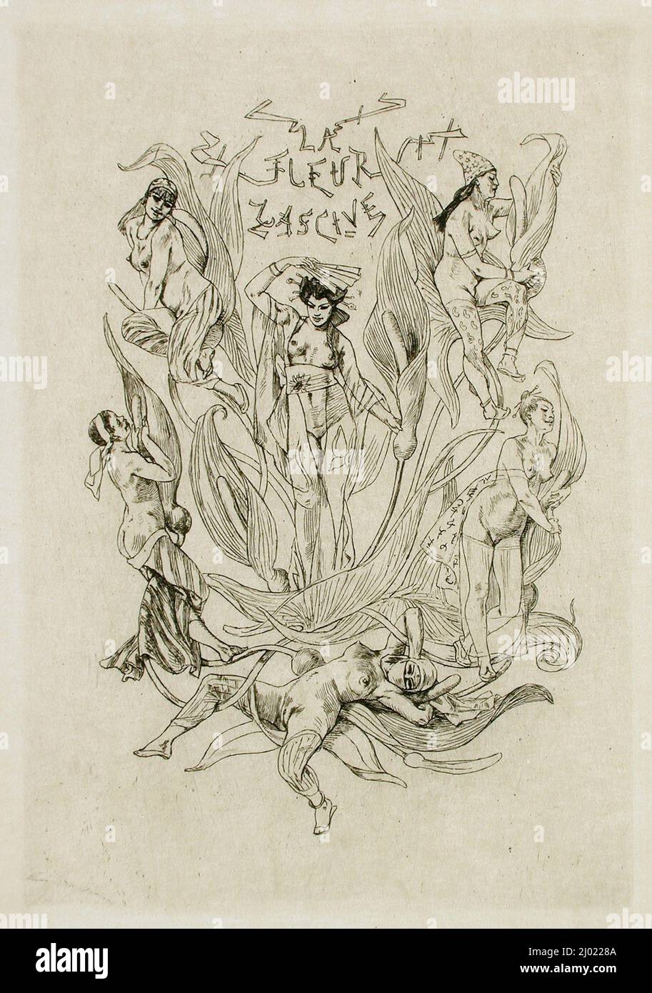 La Fleur lascive orientale. Félicien Victor Joseph Rops (Belgium, Namur ...