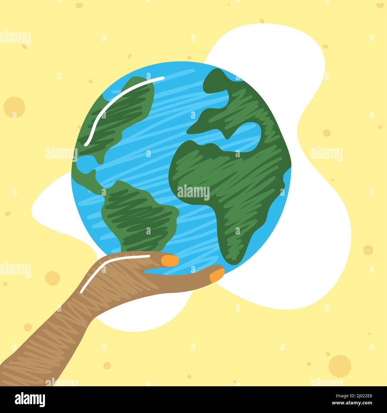 hand lifting earth planet scene Stock Vector Image & Art - Alamy