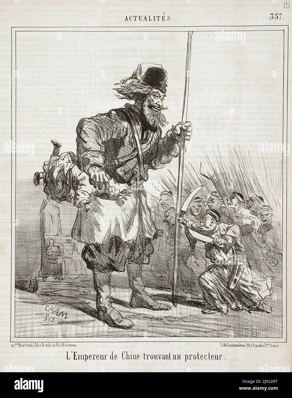 L'Empereur de Chine trouvant un protecteur. Cham (Count Amédée-Charles ...