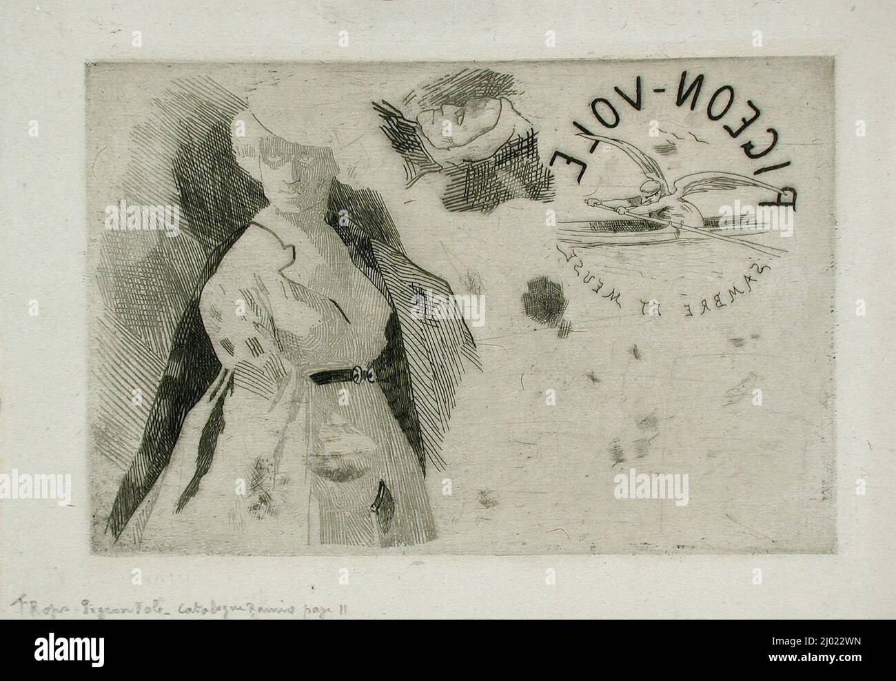 Pigeon-vole et La femme en toilette de ville. Félicien Victor Joseph ...