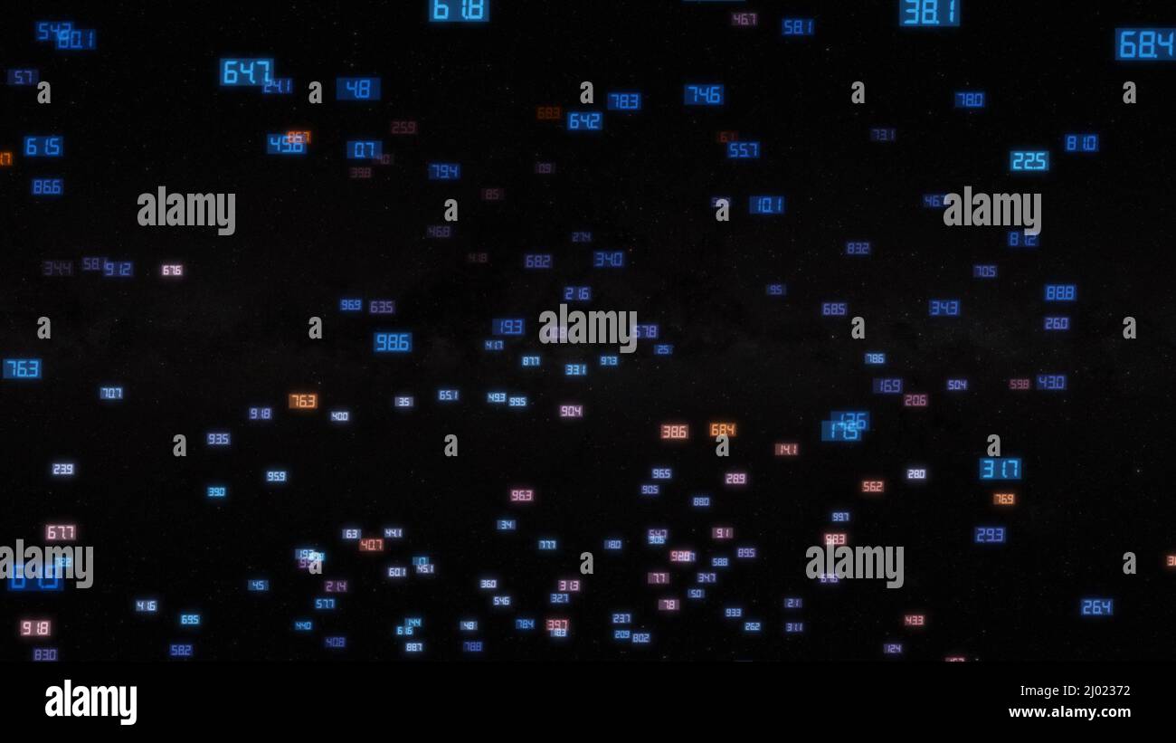 Luminous elements with numbers Stock Photo - Alamy