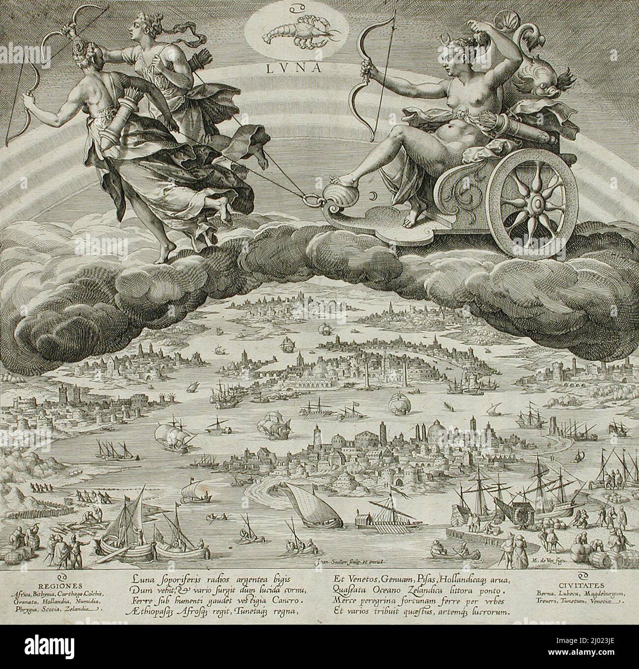 The Moon. Johannes Sadeler I (Flanders, Brussels, 1550-circa 1600 ...