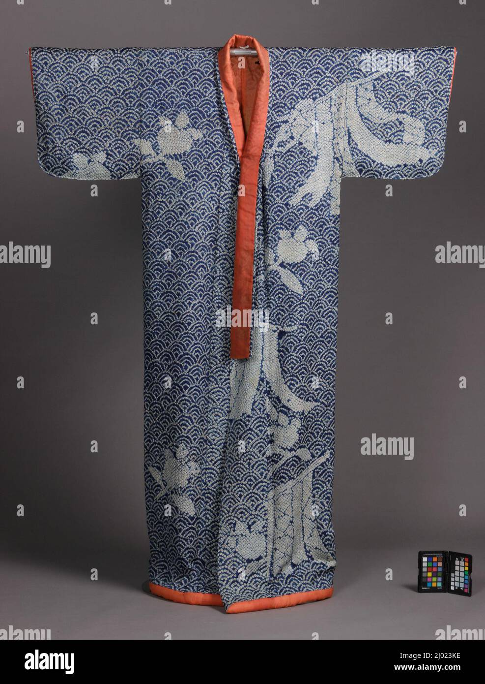 Woman's Kimono (Kosode) with Palace Curtains, Mandarin Orange Tree ...