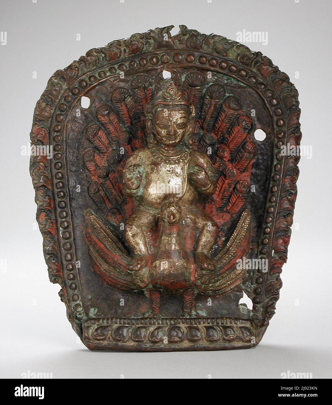 Copper with traces of gilding and paint hi-res stock photography and ...