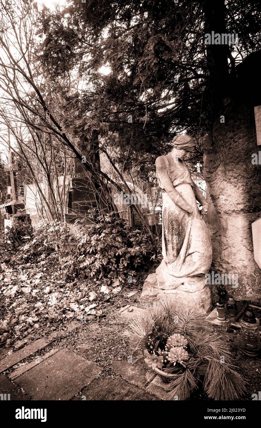 Ruin and cemetary cross hi-res stock photography and images - Alamy