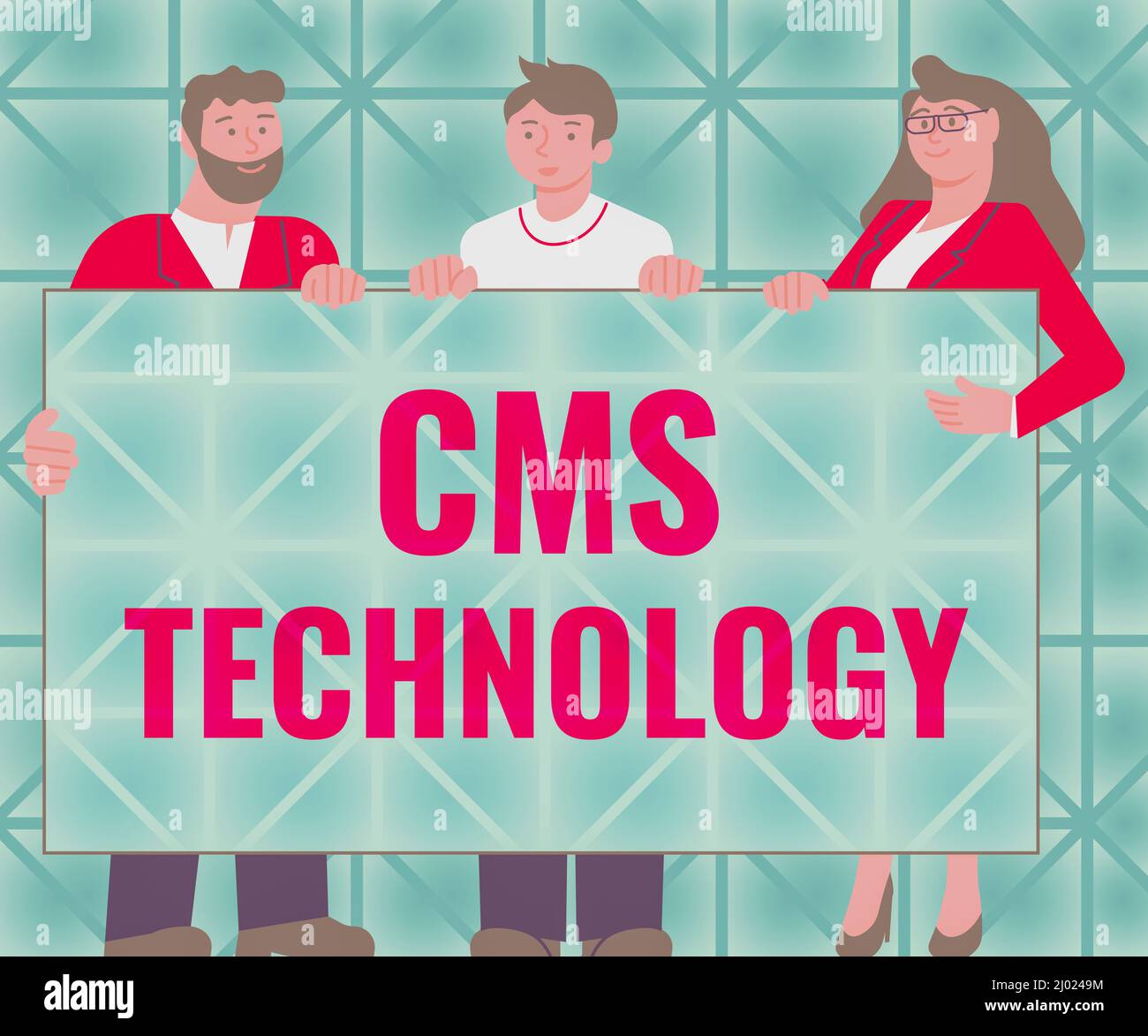 Hand writing sign Cms Technology. Business concept programs that are used to create and manage ...