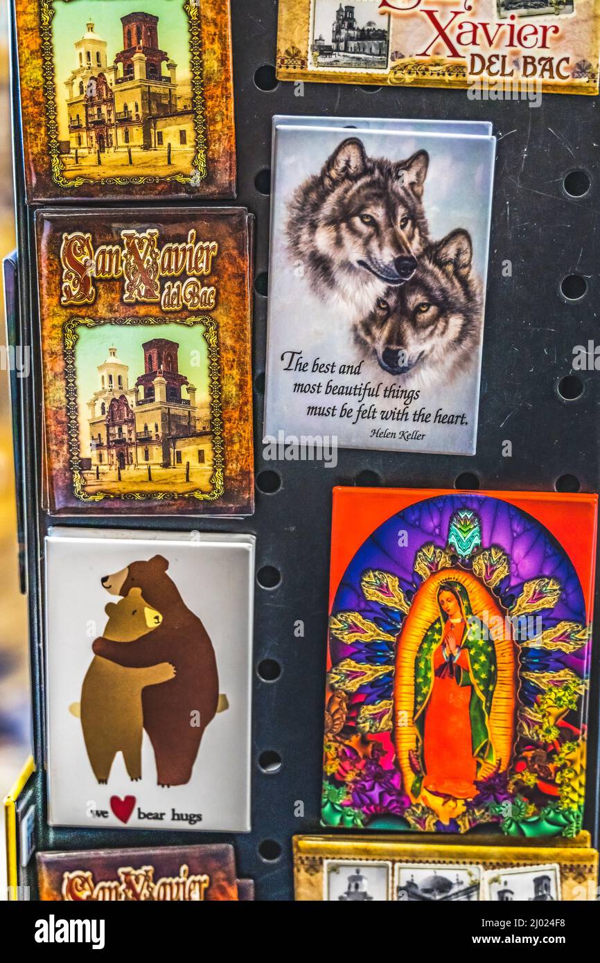 Colorful San Xavier Mission Religious Magnets Tucson New Mexico ...