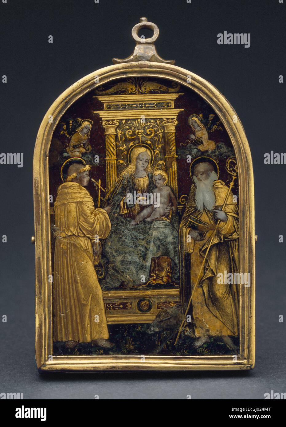 Pax. Northern Italy, circa 1480. Sculpture. Glass, paint, gilt, copper ...