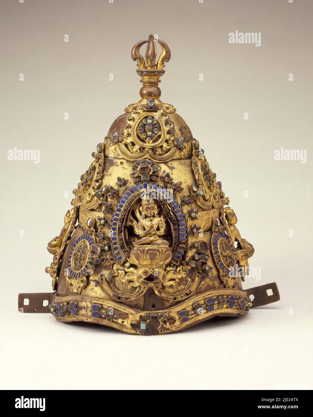 Ritual Crown. Nepal, 12th century. Jewelry and Adornments; crowns. Gilt ...