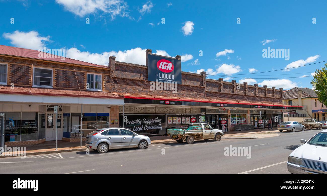 The main street of Guyra in northern New South Wales, Australia Stock ...
