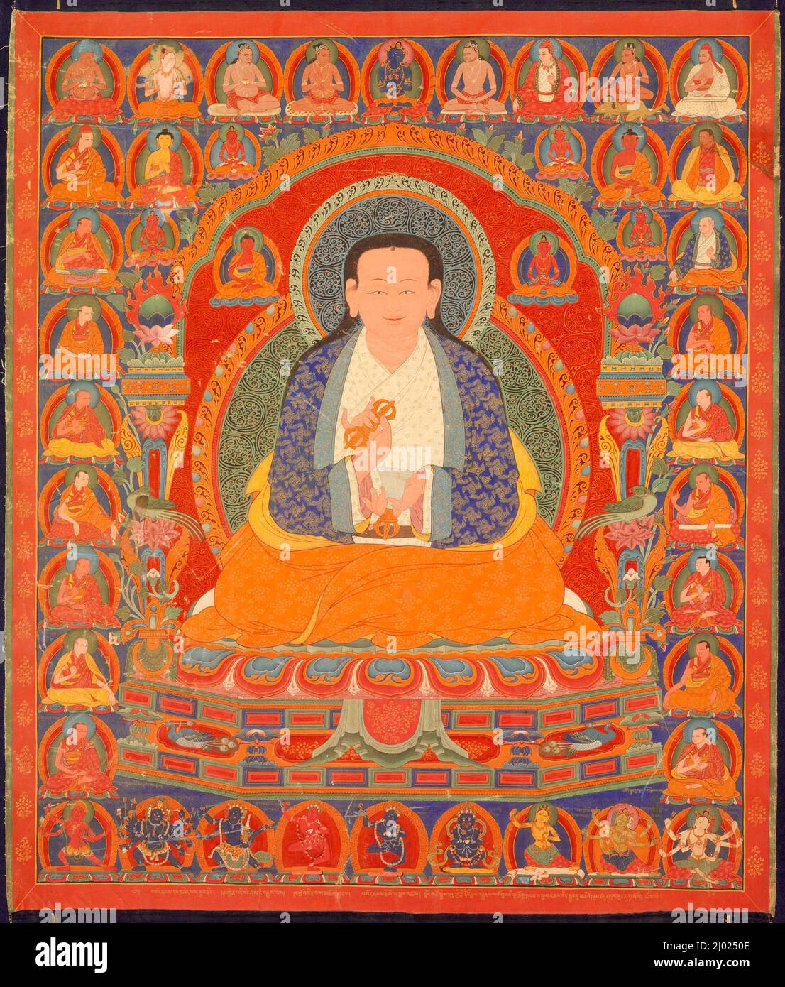 Sonam Tsemo (1142-1182) and His Lineage. Central Tibet, Ngor Monastery ...