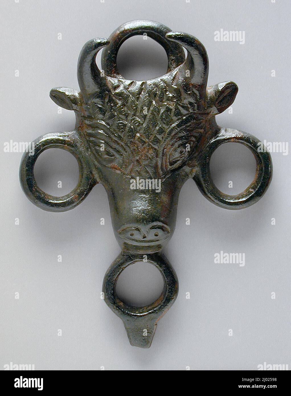 Bull's-Head Attachment. Greece, Hellenistic period, 3rd-2nd century B.C ...