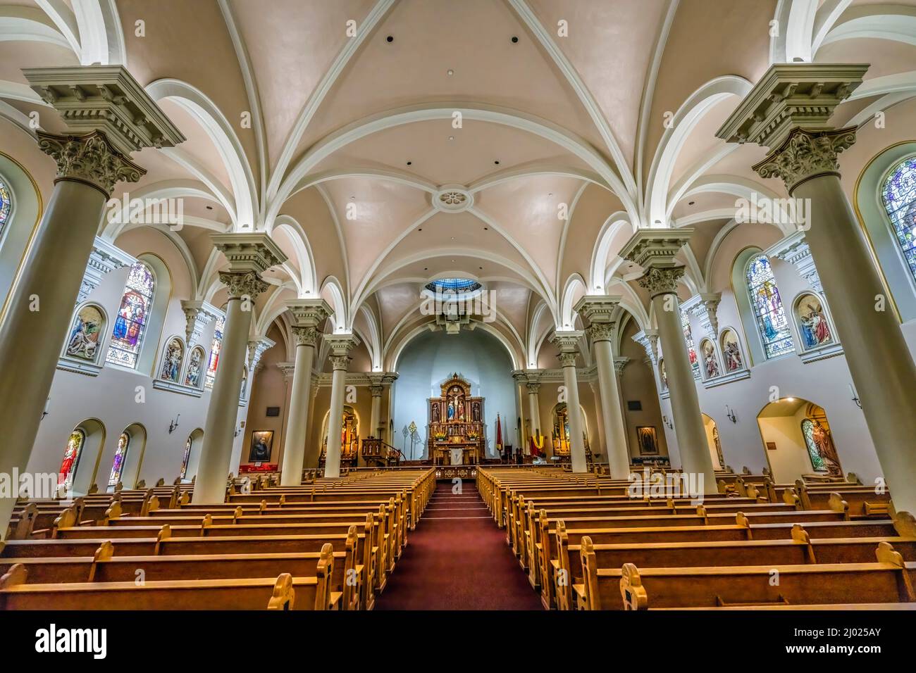 Altar Statues Stained Glass Basilica Church Immaculate Conception ...