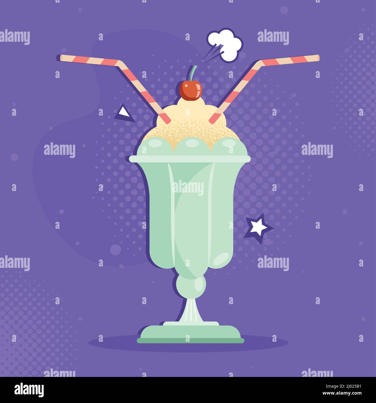 milkshake cup with berry icon Stock Vector Image & Art - Alamy