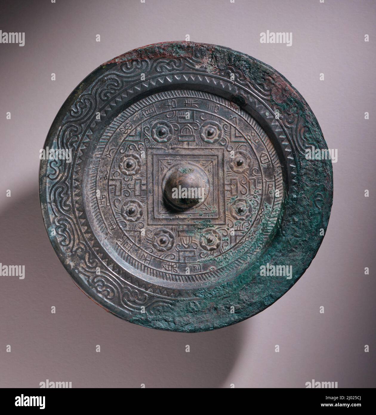 Mirror (Jing) with 'TLV' design. China, Eastern Han dynasty, 25-220 ...